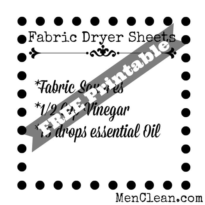 Homemade Dryer Sheets Recipe - MenClean.com